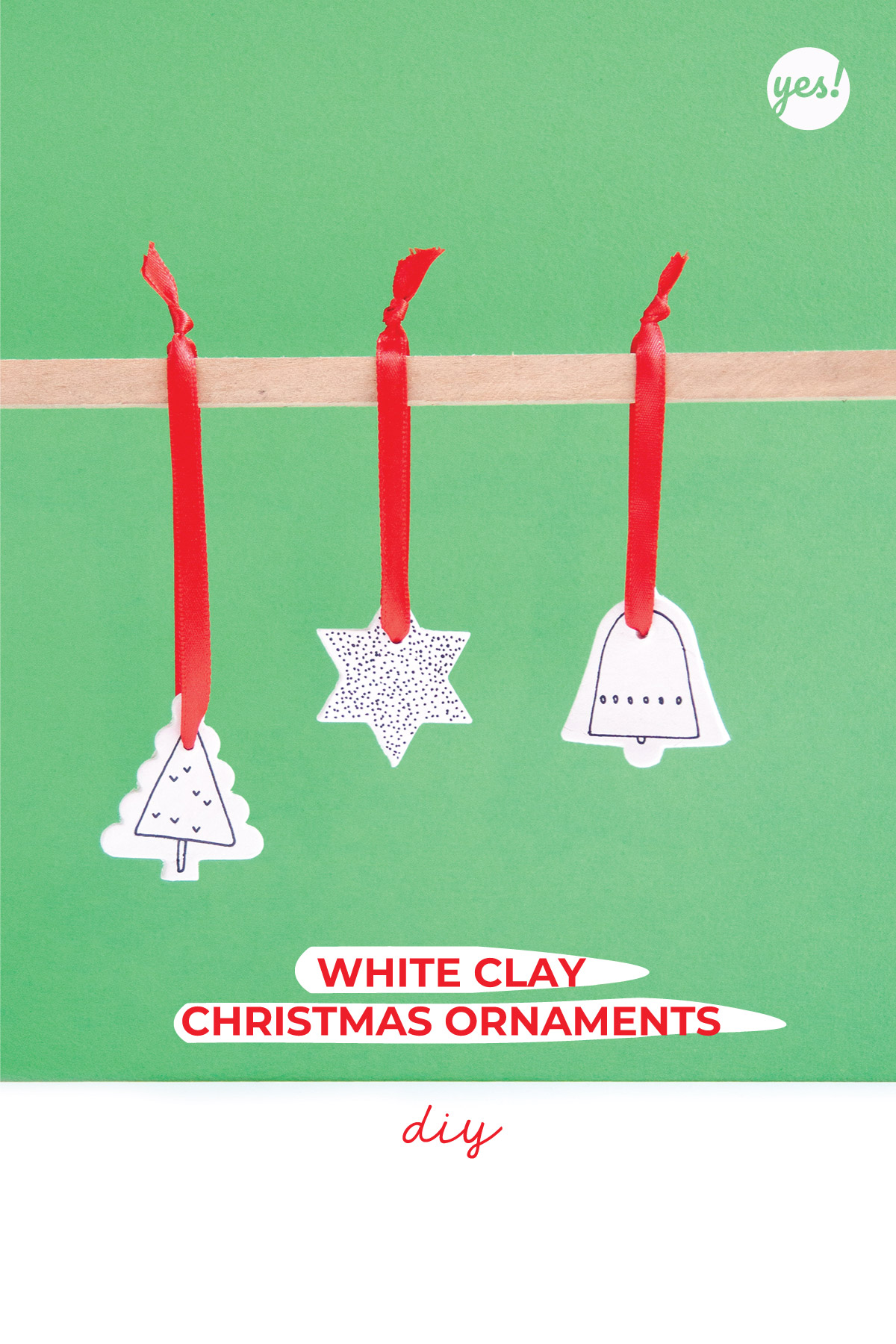 White Clay Christmas Ornaments - DIY tutorial - YES! we made this
