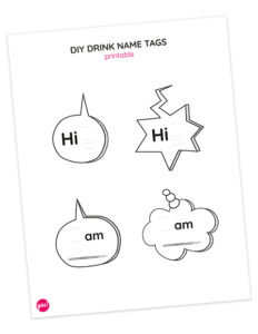 DIY Drink Name Tags + Free Printable - YES! we made this