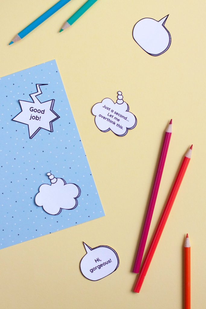 Printable Speech Bubble Stickers - YES! we made this