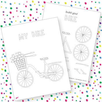 Bicycle Coloring Page + Bonus Activity - yes! we made this