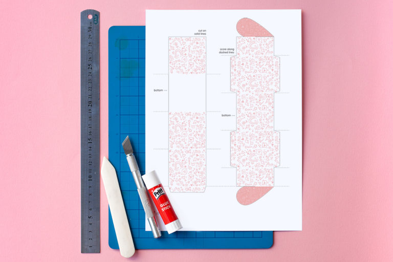 Doodle Pattern Heart Box Template - YES! we made this