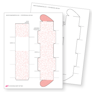 Doodle Pattern Heart Box Template - YES! we made this