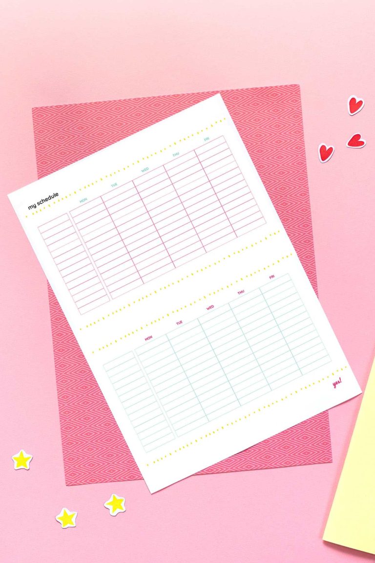 Weekly School Schedule Template - YES! we made this