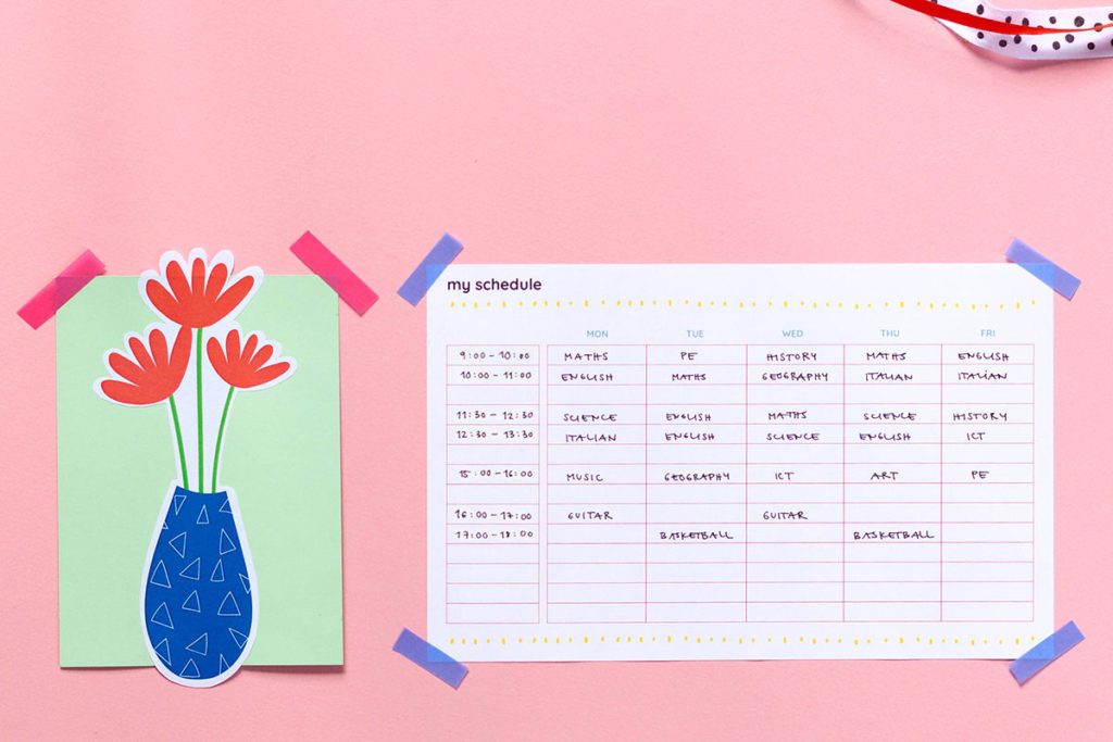 Weekly School Schedule Template - YES! we made this