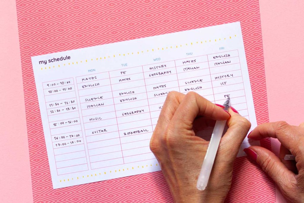 Weekly School Schedule Template - YES! we made this