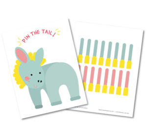 Pin The Tail On The Donkey Printable Game - YES! we made this