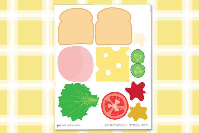 DIY Play Food Sandwich Printable - YES! we made this