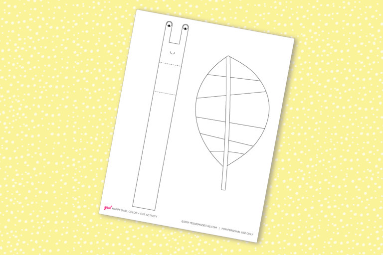 Toddler Snail Coloring Page and Craft - YES! we made this