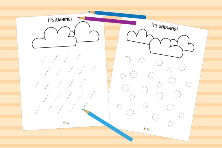 Preschool Line Tracing Worksheets: The Weather - YES! we made this