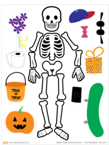 Paper Skeleton Kids' Halloween Decoration - YES! we made this