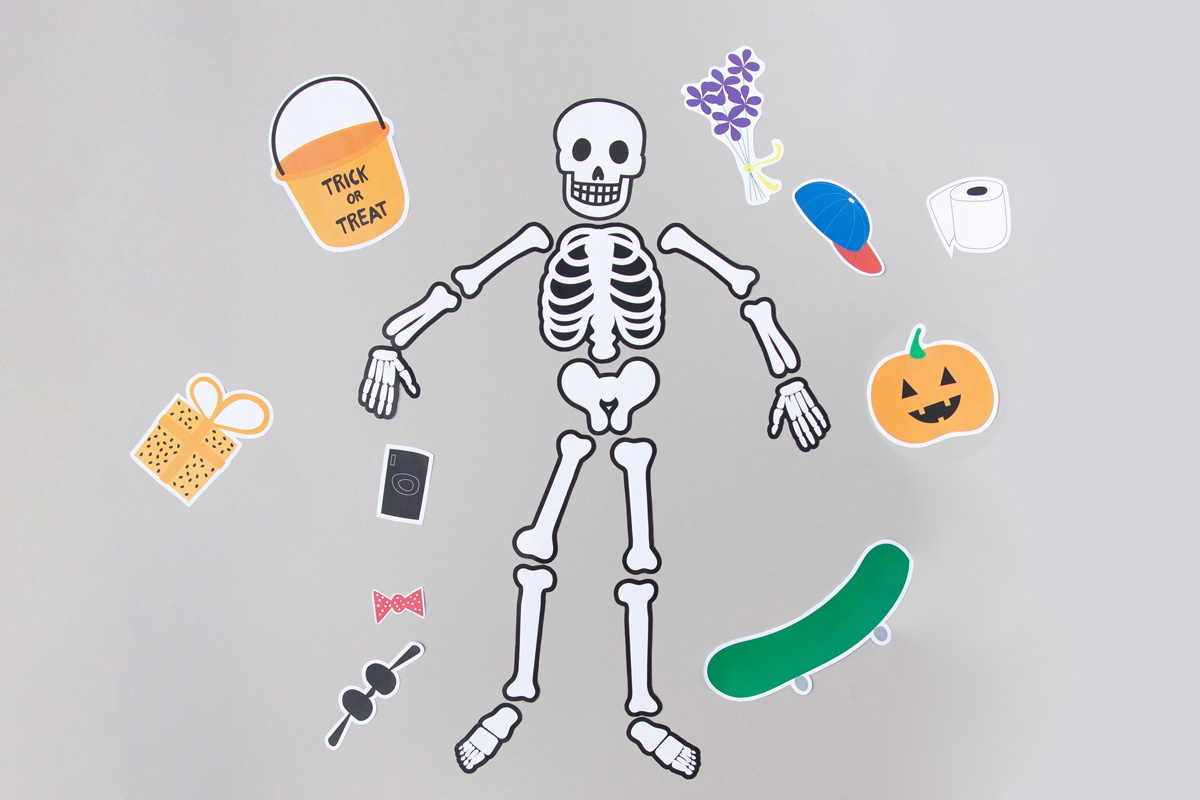Paper Skeleton Kids' Halloween Decoration - YES! we made this