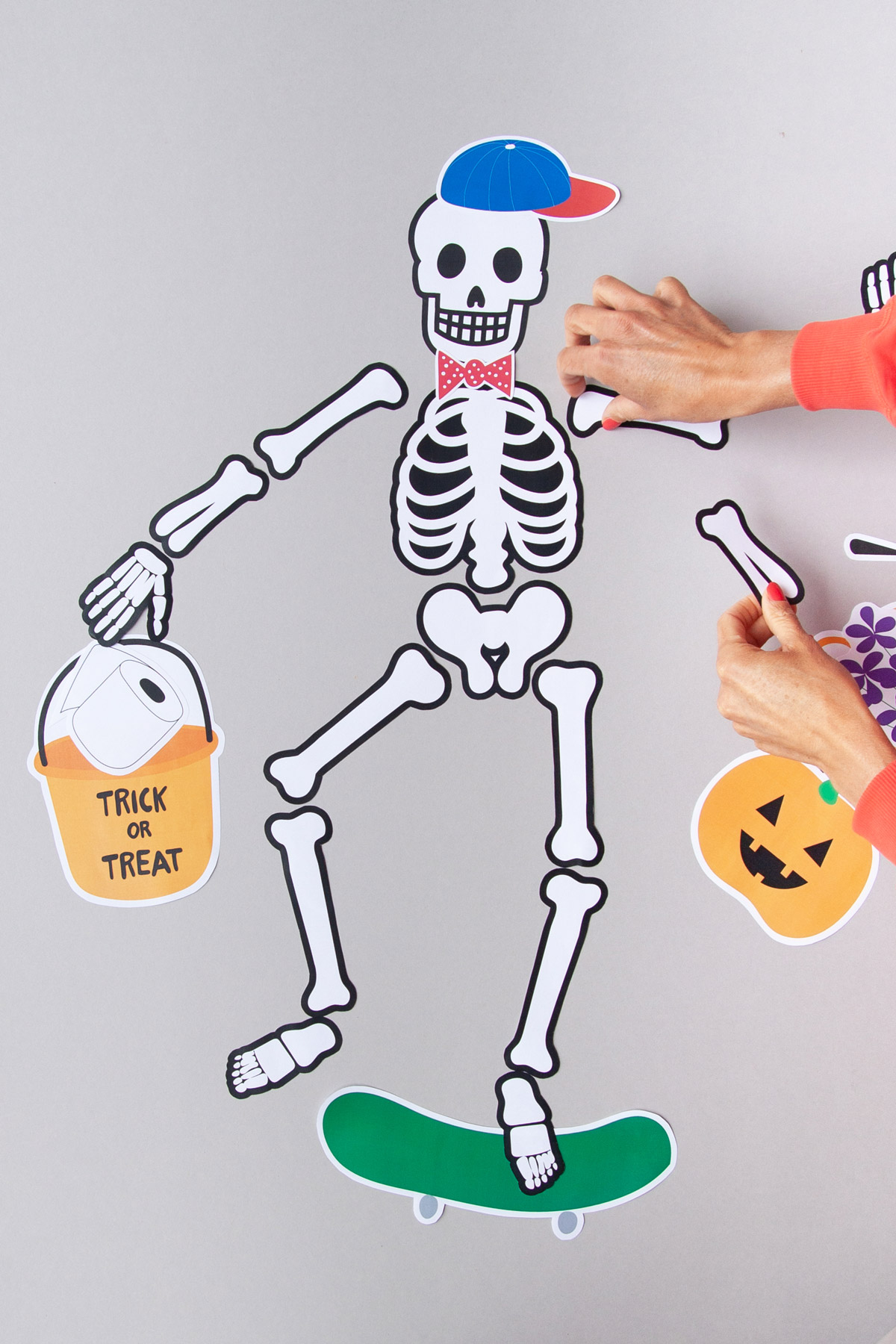 Paper Skeleton Kids' Halloween Decoration - YES! we made this