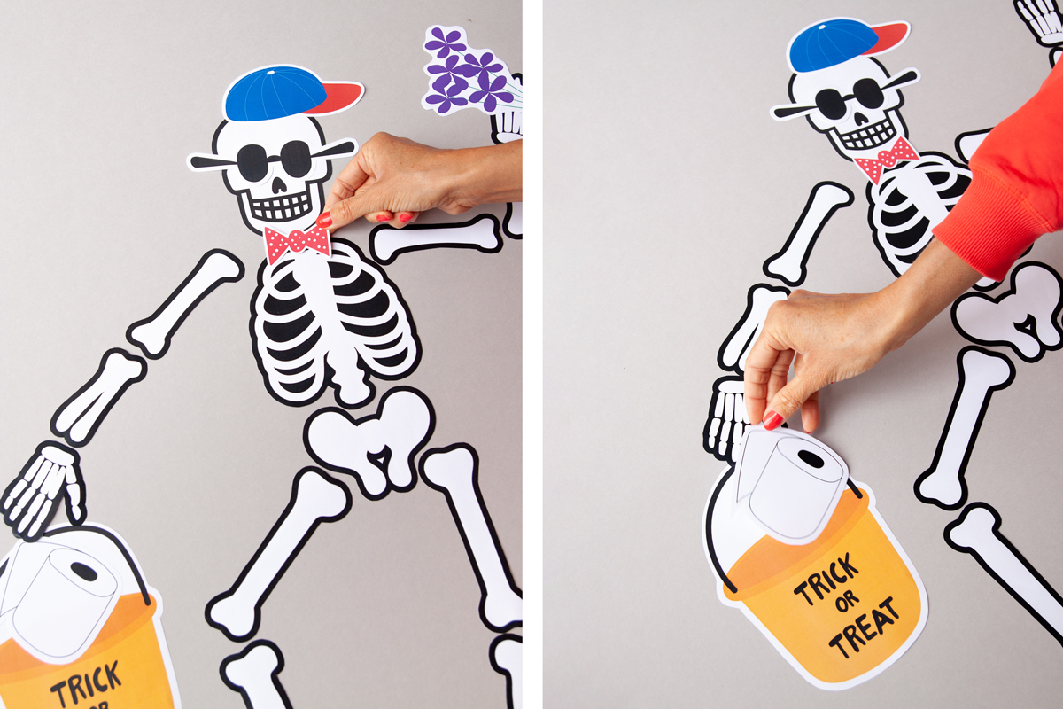 Paper Skeleton Kids' Halloween Decoration - YES! we made this