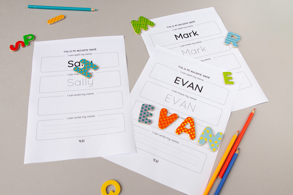 Practice Name Writing - Name Tracing Worksheet - YES! we made this