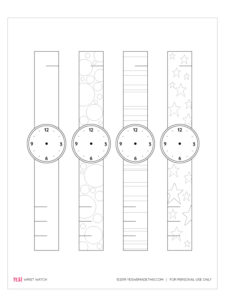 Printable Paper Watch Template for Kids - YES! we made this