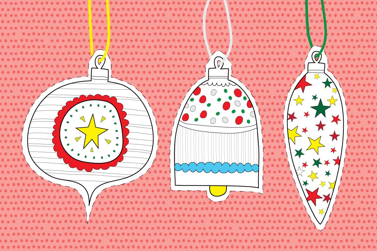 Free Printable Christmas Ornaments to Color - YES! we made this