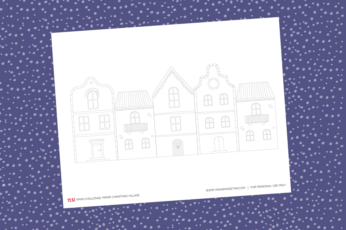 Paper Christmas Village Template - YES! we made this