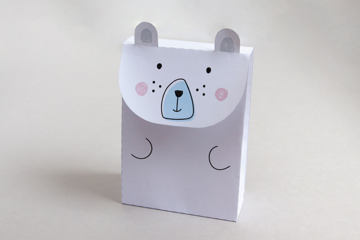 Polar Bear Gift Bag Template - YES! we made this